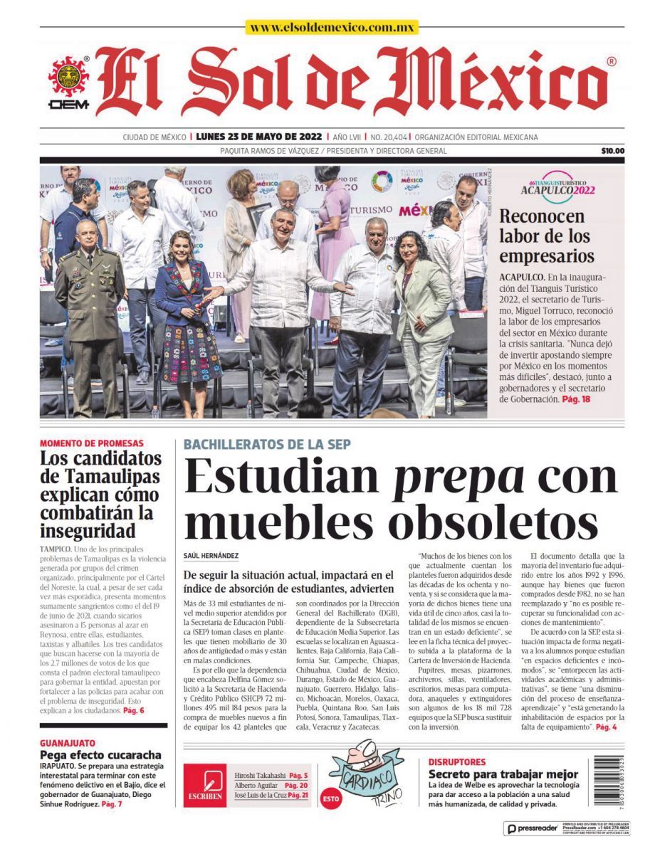 Portadas de los principales diarios nacionales de México | Tus Buenas ...