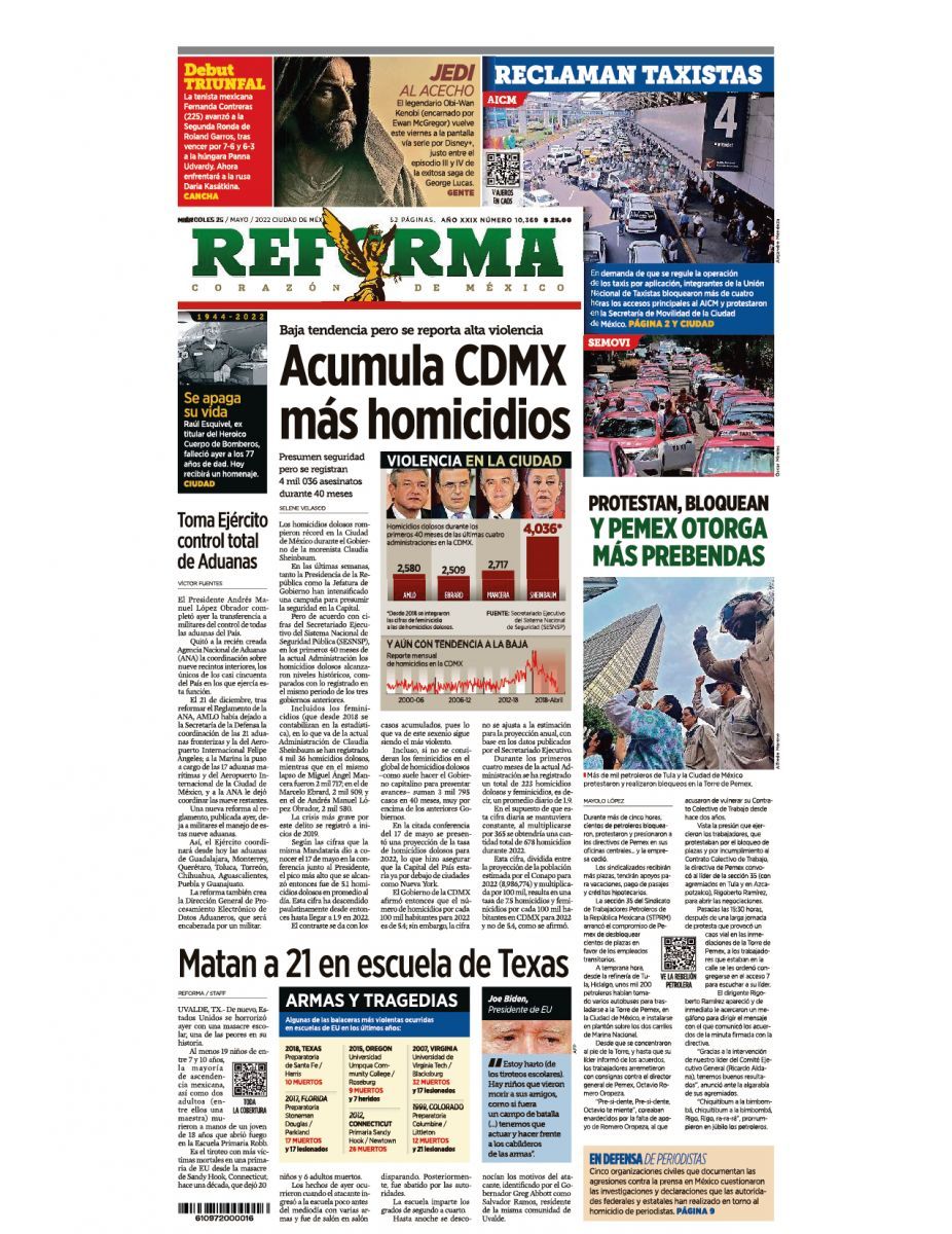 Portadas de los principales periódicos nacionales de México | Tus ...