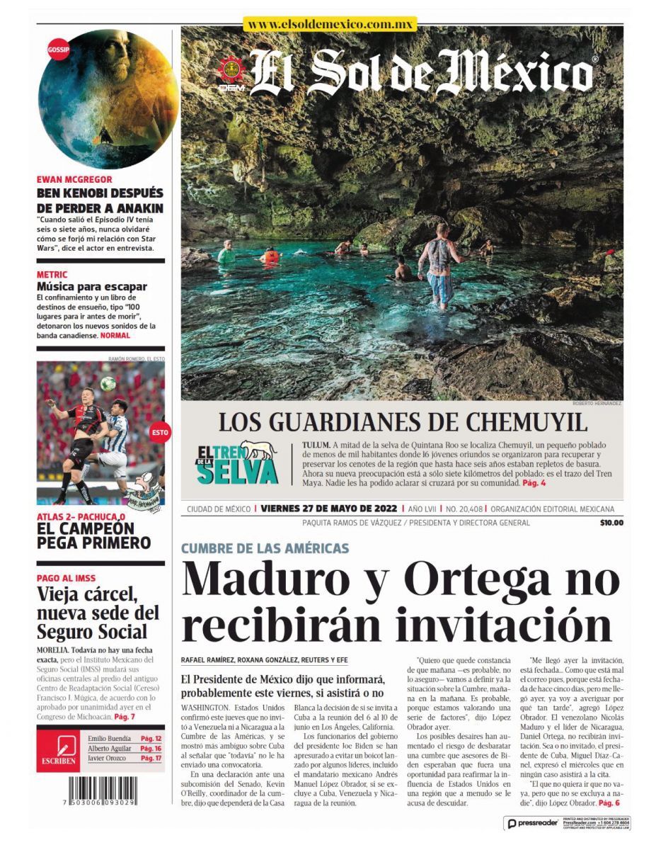 Portadas de los principales periódicos nacionales de México | Tus ...